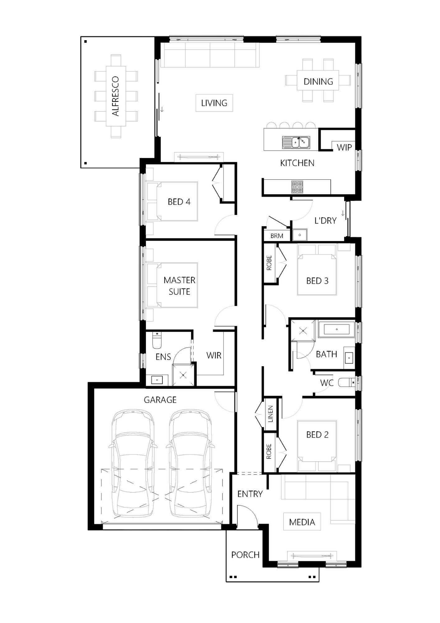 Single Storey Homes | The Myall Single Storey Home Design